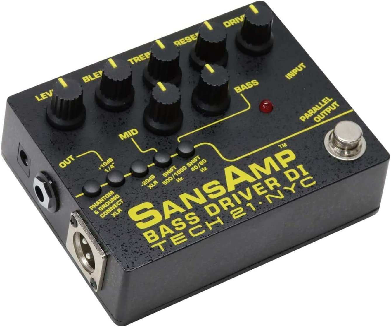 Tech 21 SansAmp Bass Driver DI V2 Pedal Bundle w/Guitar Patch Cables 1/4, 12x Fender Picks & Liquid Audio Polishing Cloth- Bass DI Box, XLR Output Guitar Effects, Bass Guitar Kit, Bass Driver Pedal