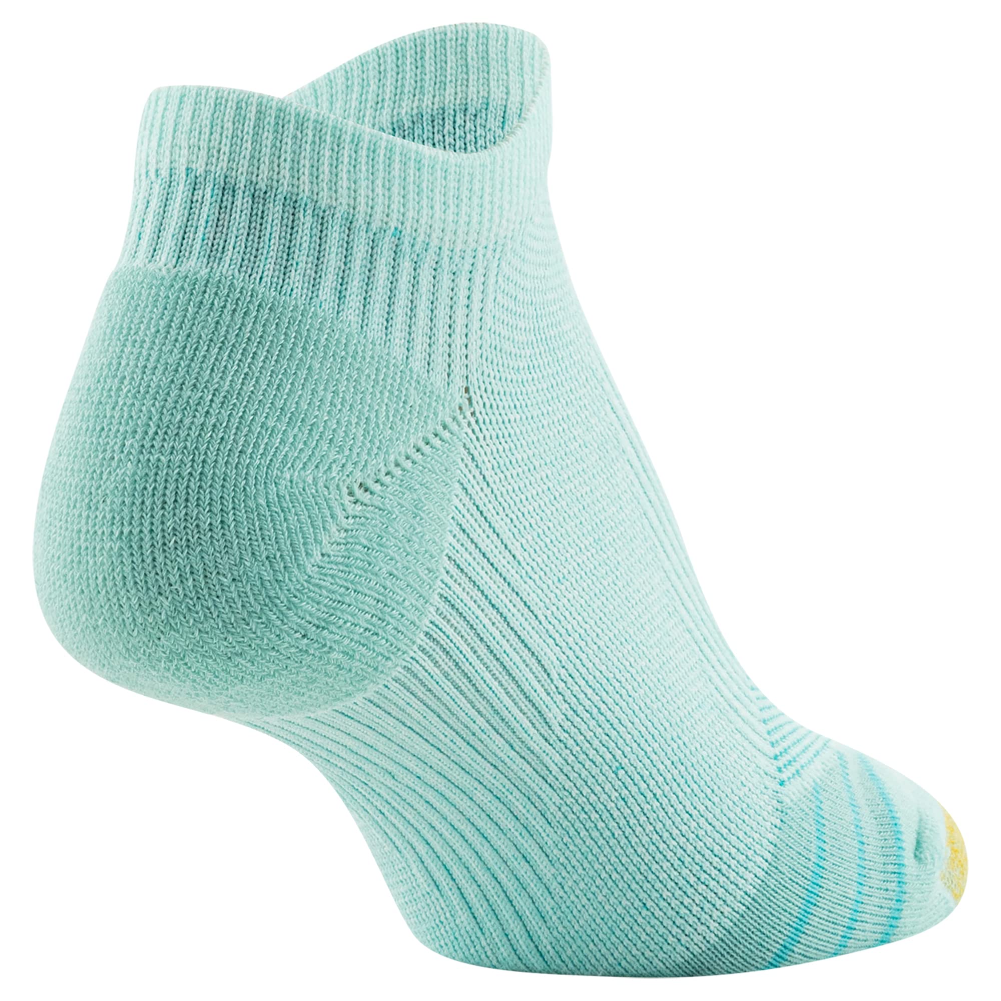 GOLDTOE Women's Cross Arch No Show Socks, 6-Pairs, Aqua Assorted, Medium