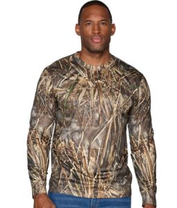 realtree men's essential camo lightweight performance long sleeve shirt (rt max-7, small)