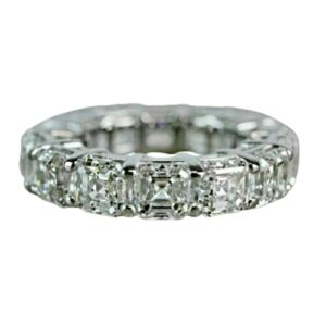 sid gems 4ct asscher moissanite womens eternity wedding ring band 14k white gold over (7)