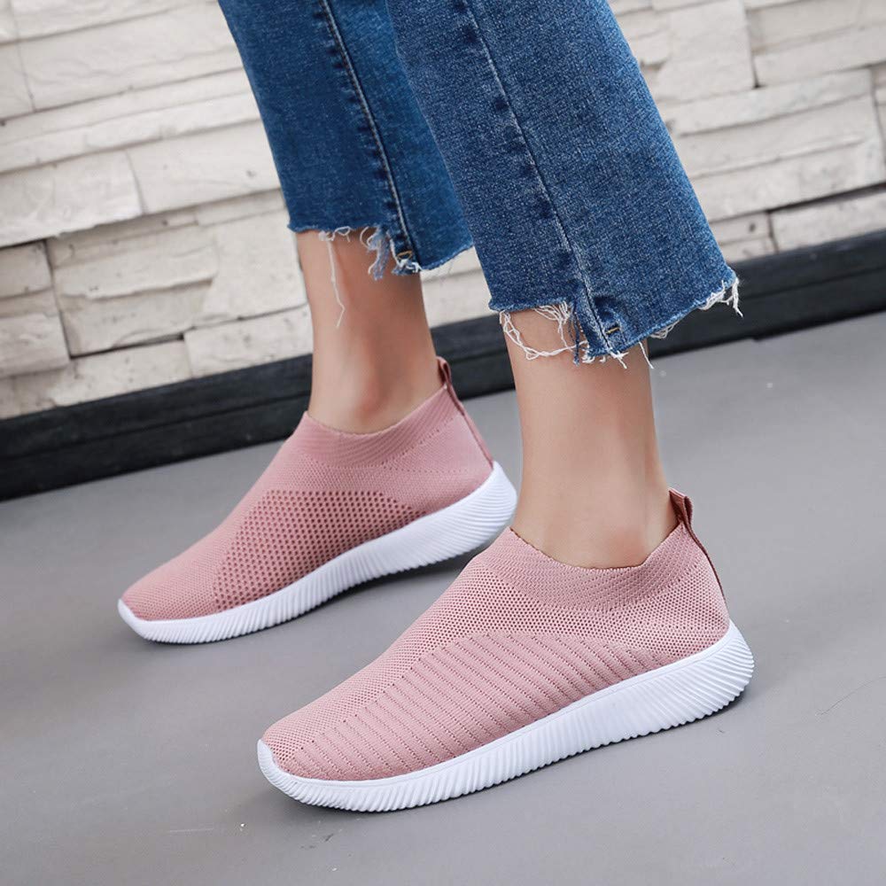 ZHOUXINGB Sandalias para Mujer Elegantes, Womens Trail Running Shoes Wide Calf Sandals Fashion Summer Dress Shoes House Shoes Hiking Boots Gym Flat Shoes for Women Comfortable Dressy Pink