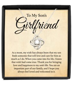 coveted goods to my son’s girlfriend gift, sterling silver necklace gift for son’s girlfriend