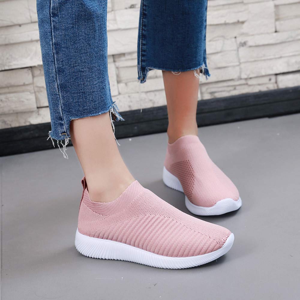 ZHOUXINGB Sandalias para Mujer Elegantes, Womens Trail Running Shoes Wide Calf Sandals Fashion Summer Dress Shoes House Shoes Hiking Boots Gym Flat Shoes for Women Comfortable Dressy Pink