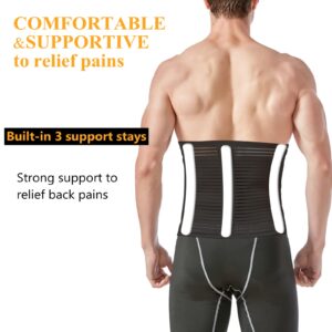 Abdominal Binder for Post Surgery & Postpartum Recovery, Abdomen Hernia Support Belt for Women & Men (Black, X-Large)