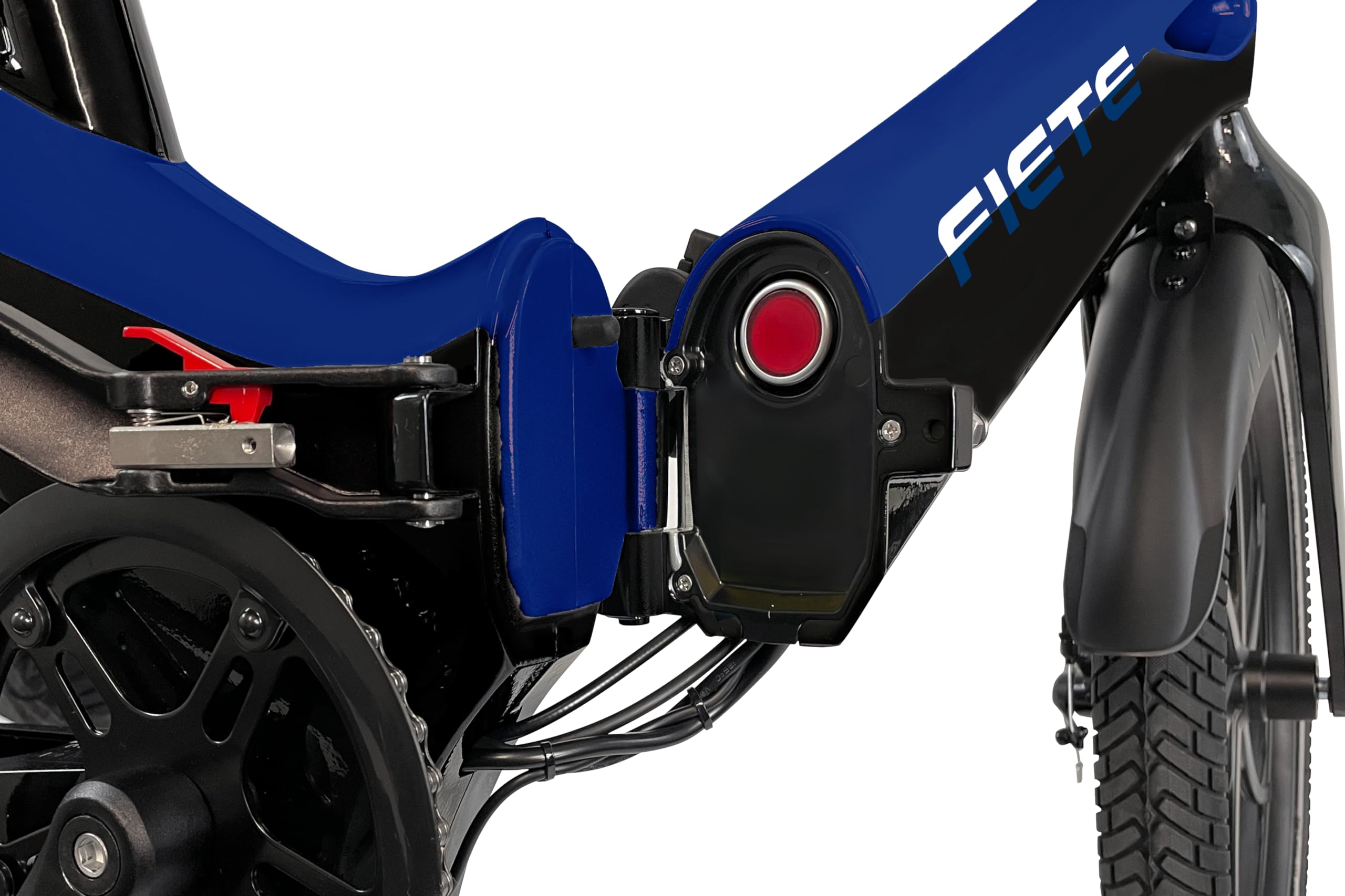 BLAUPUNKT FIETE 20 Inch Folding Electric Bike, Pedal and Throttle Assist, Foldable Step-Through Frame, UL Certified eBike for Adults, Blue/Black