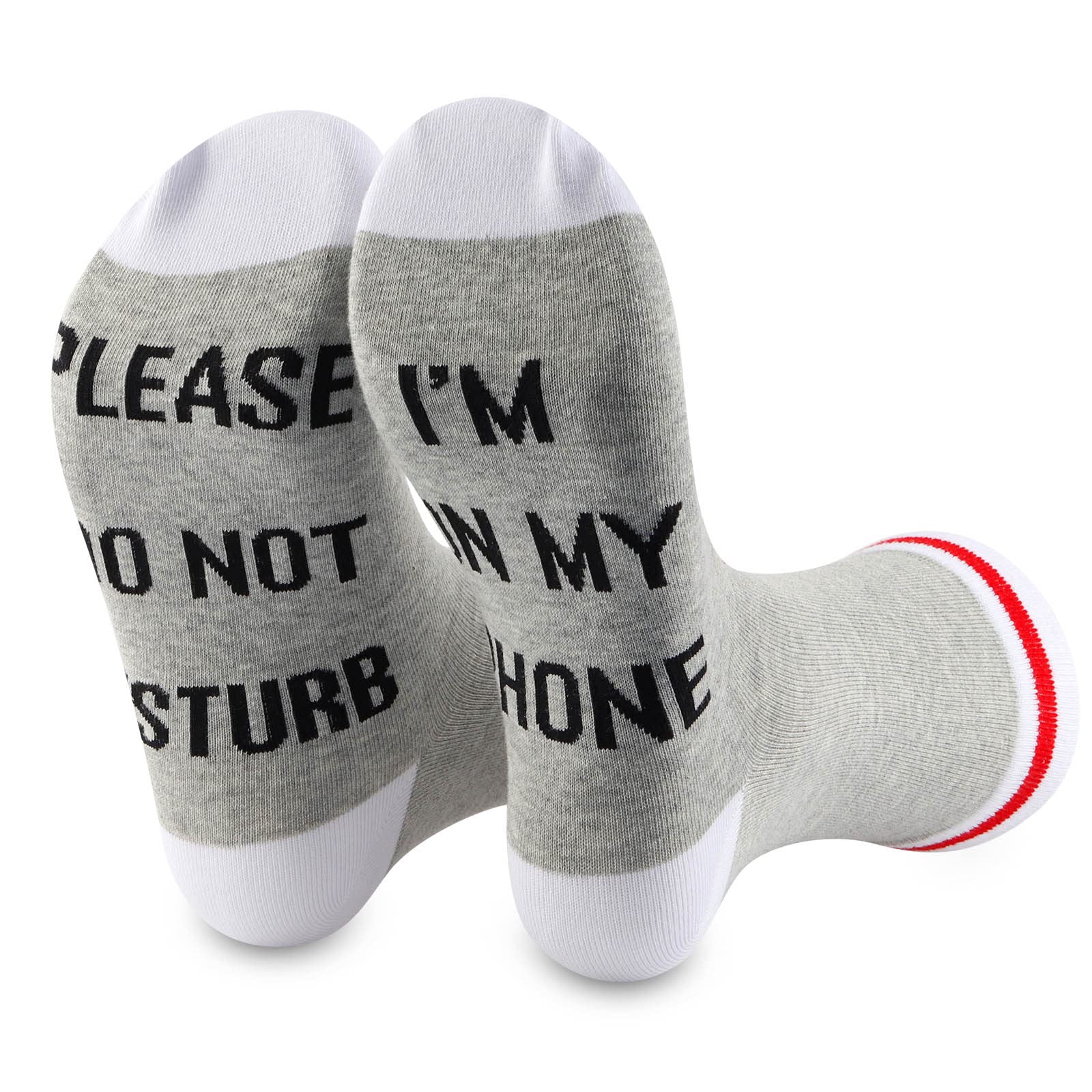 TSOTMO Phone Socks Make Phone Calls Gift Video Telephone Gift Phone Lovers Gifts I'M On My Phone Socks For Men Women (Phone Socks)