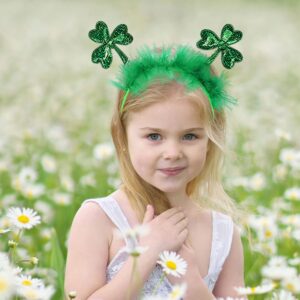 HOXIEYA St Patrick's Headband Green Clover Hair Band Shamrock Heaband for Women Kids St Patricks Day Head Decor Luck Hair Hoop for Party Decoration Hair Accessories