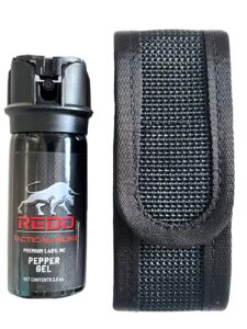 redd pepper spray, tactical nuke - (1.40% mc) maximum strength pepper gel and nylon holster - (2 oz)