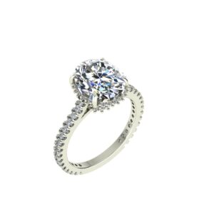 daloza 2.00 ct moissanite 925 hidden halo wedding engagement oval cut diamond ring (9.5)