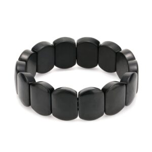 szfmswe shungite stones raw shungite bracelet (inner diameter length 2.3inches)