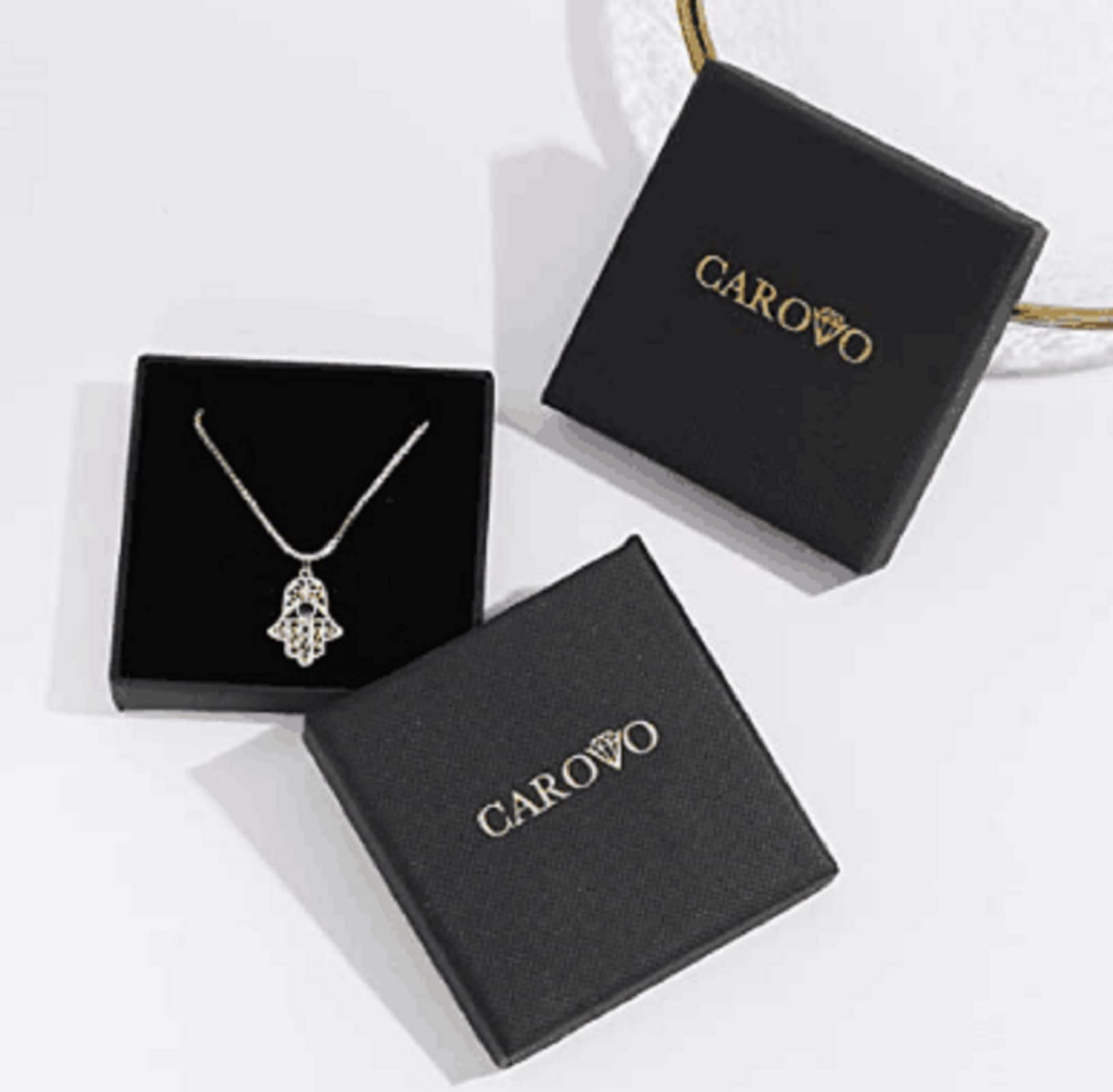 CAROVO Dainty Silver Necklace for Women Silver Necklaces Layered Choker Necklace Trible Layering Shiny Twisted Rope Chain Necklace Jewelry