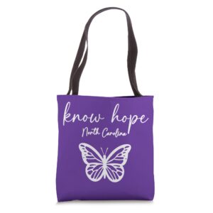 know hope north carolina tote bag