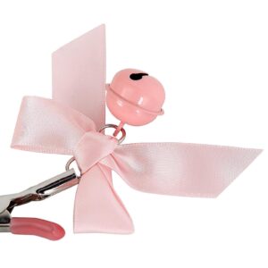 2Pcs Adult Non-Piercing Body Ring Clip Adjustable Breast Circle Clamp ( Color : Bow tie Pink , Size : One Size )