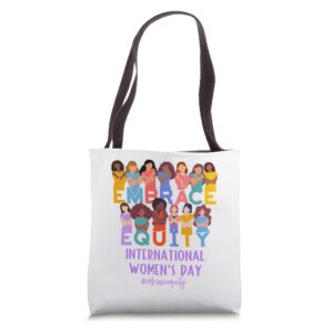 2023 international women's day iwd embrace equity tote bag