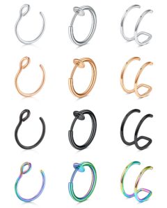 mayhoop fake nose ring faux nose ring fake nose ring hoop fake nose ring stud fake nose piercing for women men