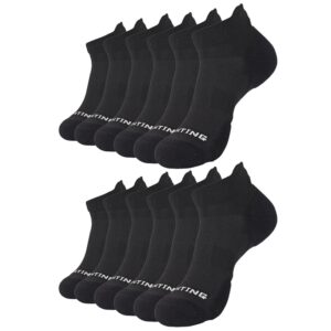 adilaidun 6/12 pairs women athletic socks no show,women's running ankle socks sports socks essential lightweight size 4-11 (black-12 pairs)