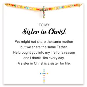 sister in christ bracelet, christian gifts for women, religious gifts for women, christian bracelet for women, sister bracelets for women, cross bracelets for sisters, religious bracelets for women