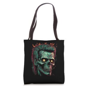 radically undead eighties zombie tote bag