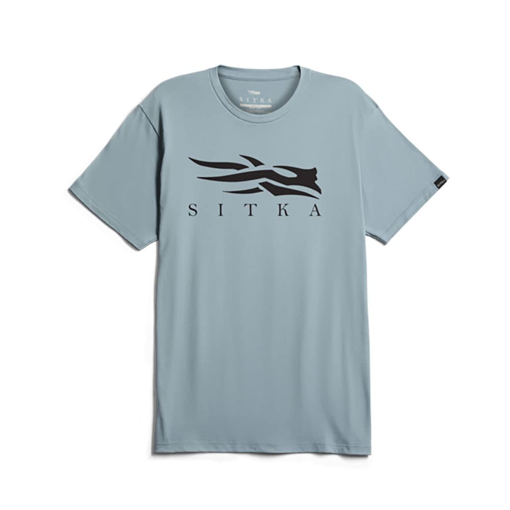 SITKA Gear Men's Pima Cotton Short Sleeve Lightweight Everyday Icon Tee Shirt, Flint Blue, L