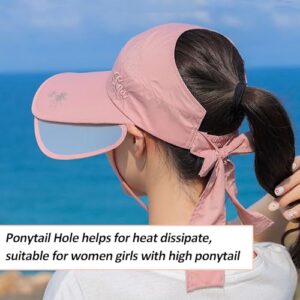 Peicees Wide Brim Visor Hat for Women Golf Visor Cap Sun Protection Hat for Beach Garden Tennis Running Sunshade Hat Gray