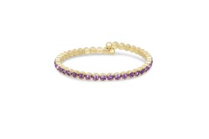 hot jewelry box 14k gold plated tennis bracelet | gold bangle jewelry bracelets for women | aesthetic accessories with exquisite cz and adjustable memory wire for easy fit on any wrist size