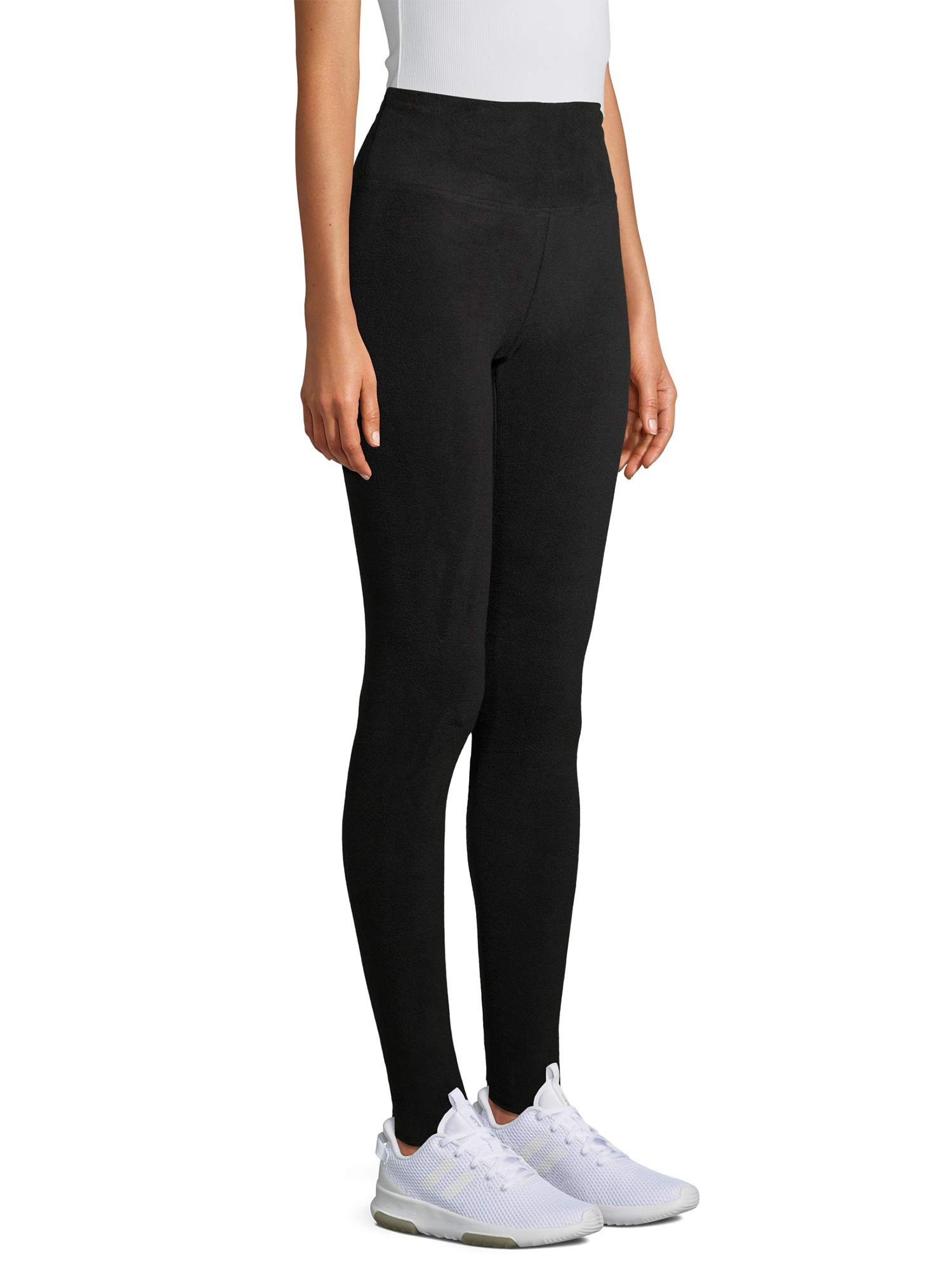 Cuddl Duds ClimateRight Women's Stretch Fleece Base Layer Legging - High Rise Waist - S Black