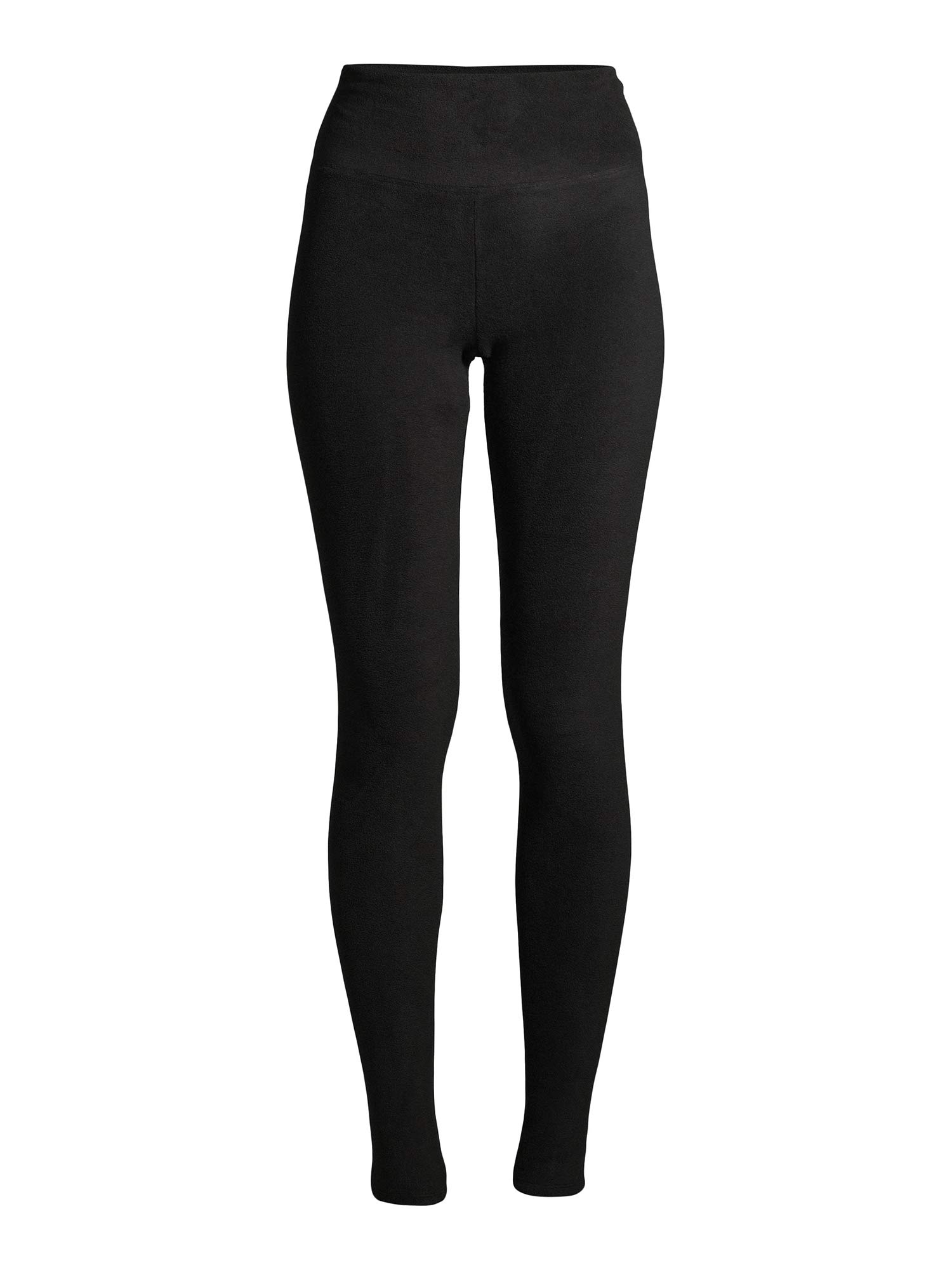 Cuddl Duds ClimateRight Women's Stretch Fleece Base Layer Legging - High Rise Waist - S Black