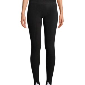 Cuddl Duds ClimateRight Women's Stretch Fleece Base Layer Legging - High Rise Waist - S Black