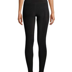 Cuddl Duds ClimateRight Women's Stretch Fleece Base Layer Legging - High Rise Waist - S Black