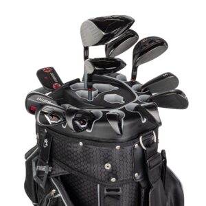 Founders Club Bomb Men's Golf Club Set with 14 Way Organizer Golf Black Bag Right Hand (Steel Regular)