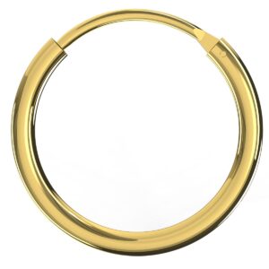 14k solid yellow gold hinged segment nose ring ring - solid gold nose ring- septum ring - 18 gauge - 6mm diameter clicker nose ring jewelry