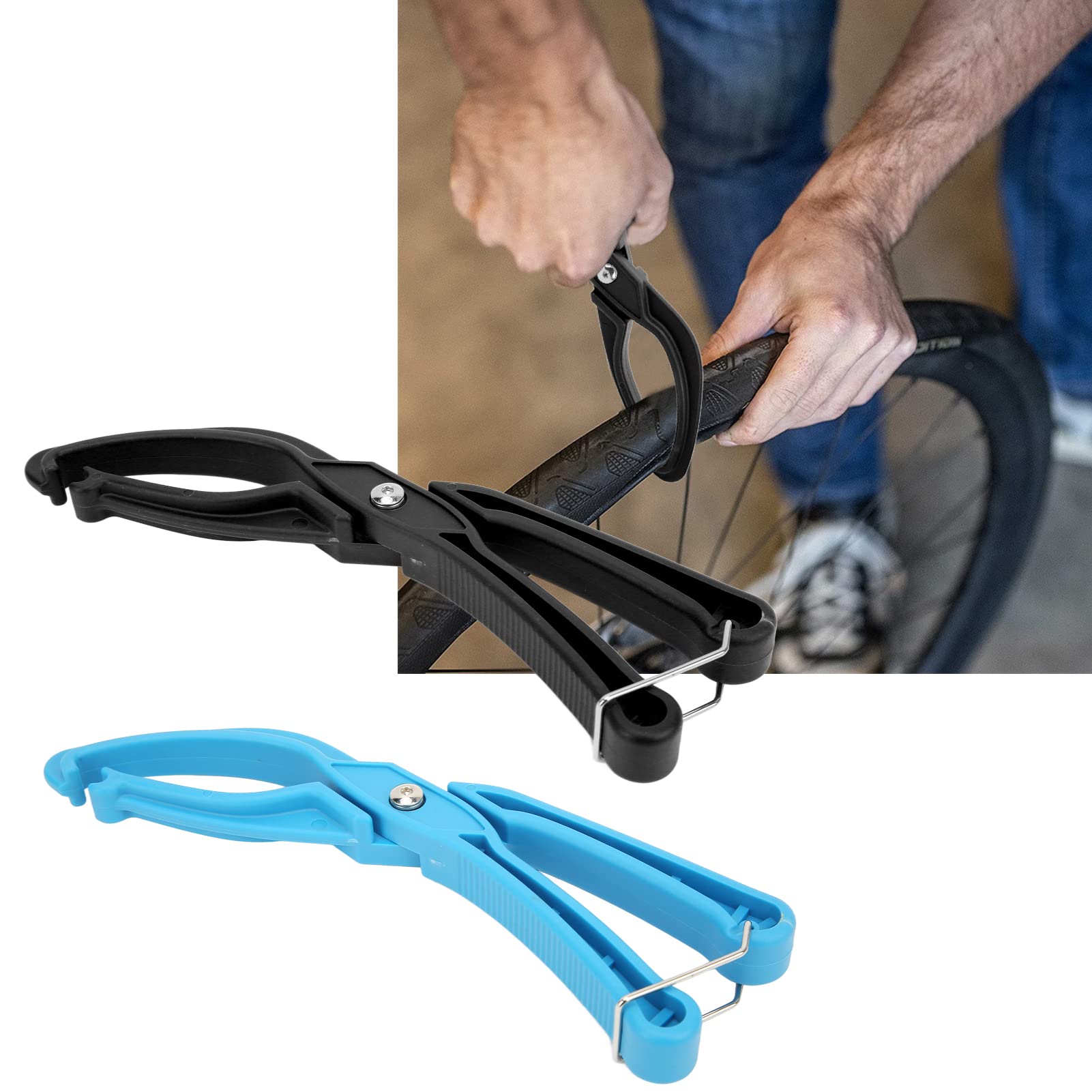 Bike Tire Removal Tool Tire Levers Road Bike Bike Tire Pliers Labor Saving Bike Tyre Remover Clamp Mountain Bike Tyre Remover Bike Removal(蓝色)