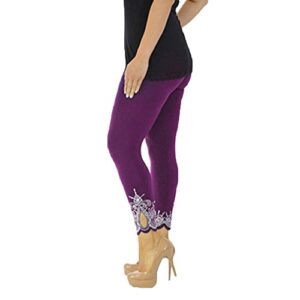 bagelise leggings for women high waist scrunch butt leggings for women seamless high waisted slimming workout gym yoga pants capri pants for women womens sweatpants tall purple