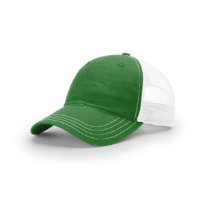 the hat pros | richardson 111 garment washed trucker (kelly/white)