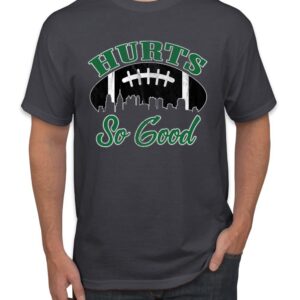 Wild Bobby Hurts So Good Philadelphia Football City Sports Men's Graphic T-Shirt, Charcoal, Medium