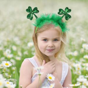 TOOBIT St Patrick's Day Headband Green Clover Headband Lucky Shamrock Headband HairBands for Women St Patrick's Day Hair Accessories Parade Party Costume Supplies