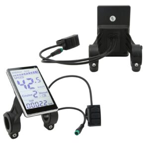 EBike LCD Display, 24V 36V 48V 60V 5 Pin E Scooter M5 Panel Meter Screen Suitable for 31.8 22.2mm Handlebar Electric Bikes