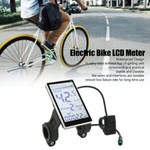 EBike LCD Display, 24V 36V 48V 60V 5 Pin E Scooter M5 Panel Meter Screen Suitable for 31.8 22.2mm Handlebar Electric Bikes