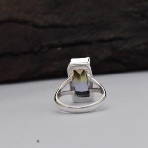 Watermelon Tourmaline Ring, 925 Solid Sterling Silver Ring, Tourmaline Quartz Ring, Women Ring, Statement Ring, Handmade Ring, Gift Ring (Size-9)