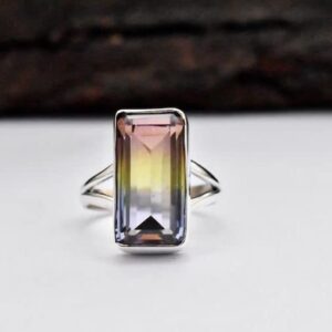 Watermelon Tourmaline Ring, 925 Solid Sterling Silver Ring, Tourmaline Quartz Ring, Women Ring, Statement Ring, Handmade Ring, Gift Ring (Size-9)