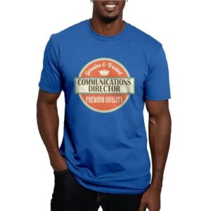 cafepress communications directo men's fitted t shirt (dark) men's fitted graphic t-shirt royal