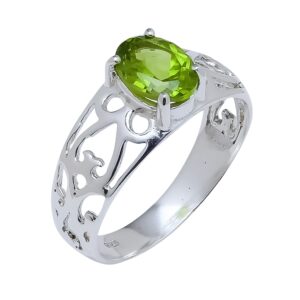 solid peridot ring-handmade silver ring-925 sterling silver ring-designer ring-oval peridot designer ring-august birthstone-promise ring (sr-30 (8)