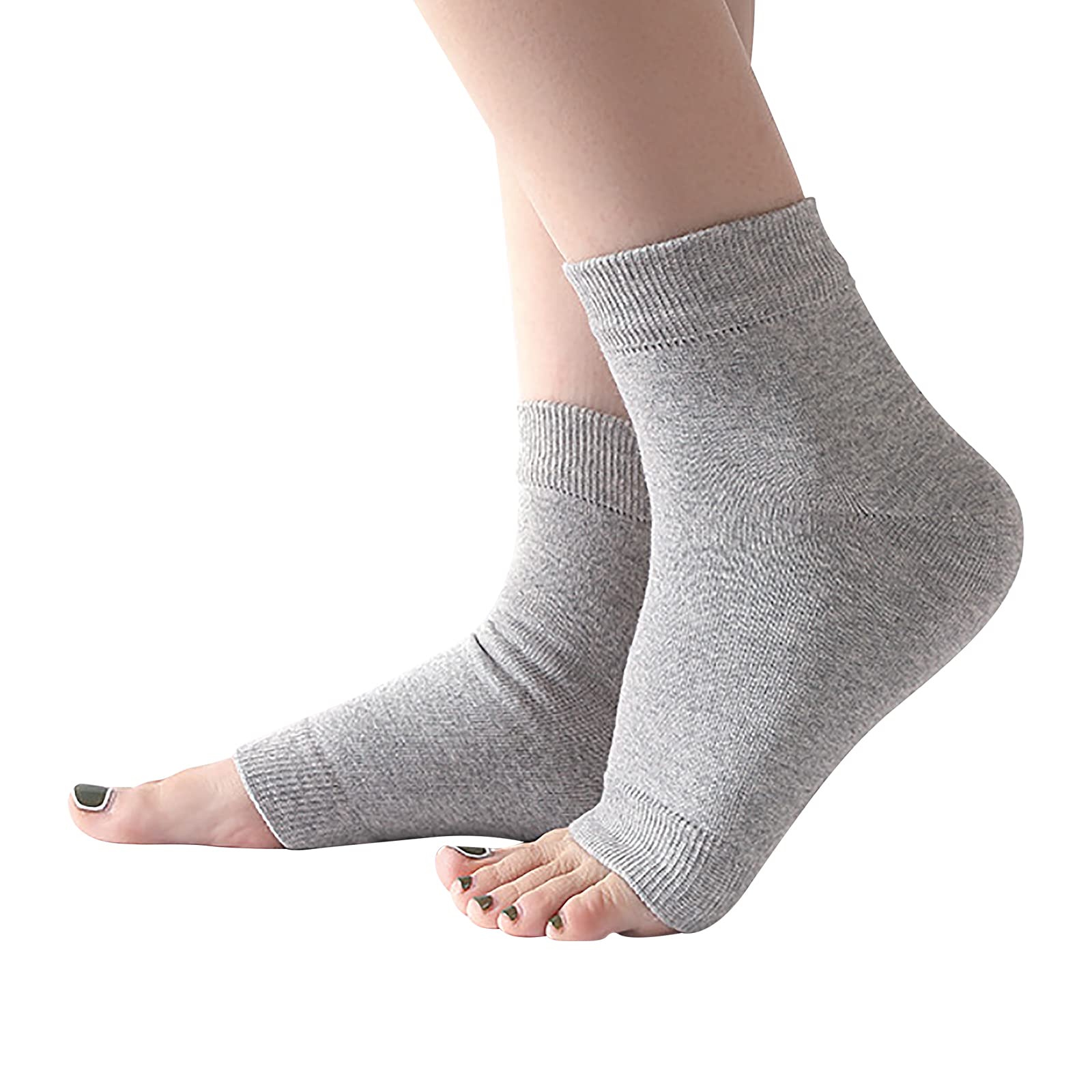 Plantar Fasciitis Open Toed Soothing Socks Ankle Compression Sleeve Foot Support Brace for Women Men Sprained Ankle, Tendonitis, Injury Recovery