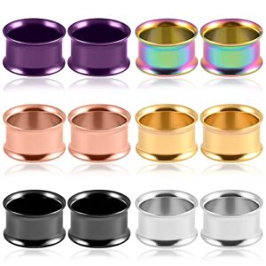 atomhole 12pcs mixed ear gauges hypoallergenic ear plugs tunnels 316 stainless steel earrings stretchers expander cool piercing body jewelryjewelry