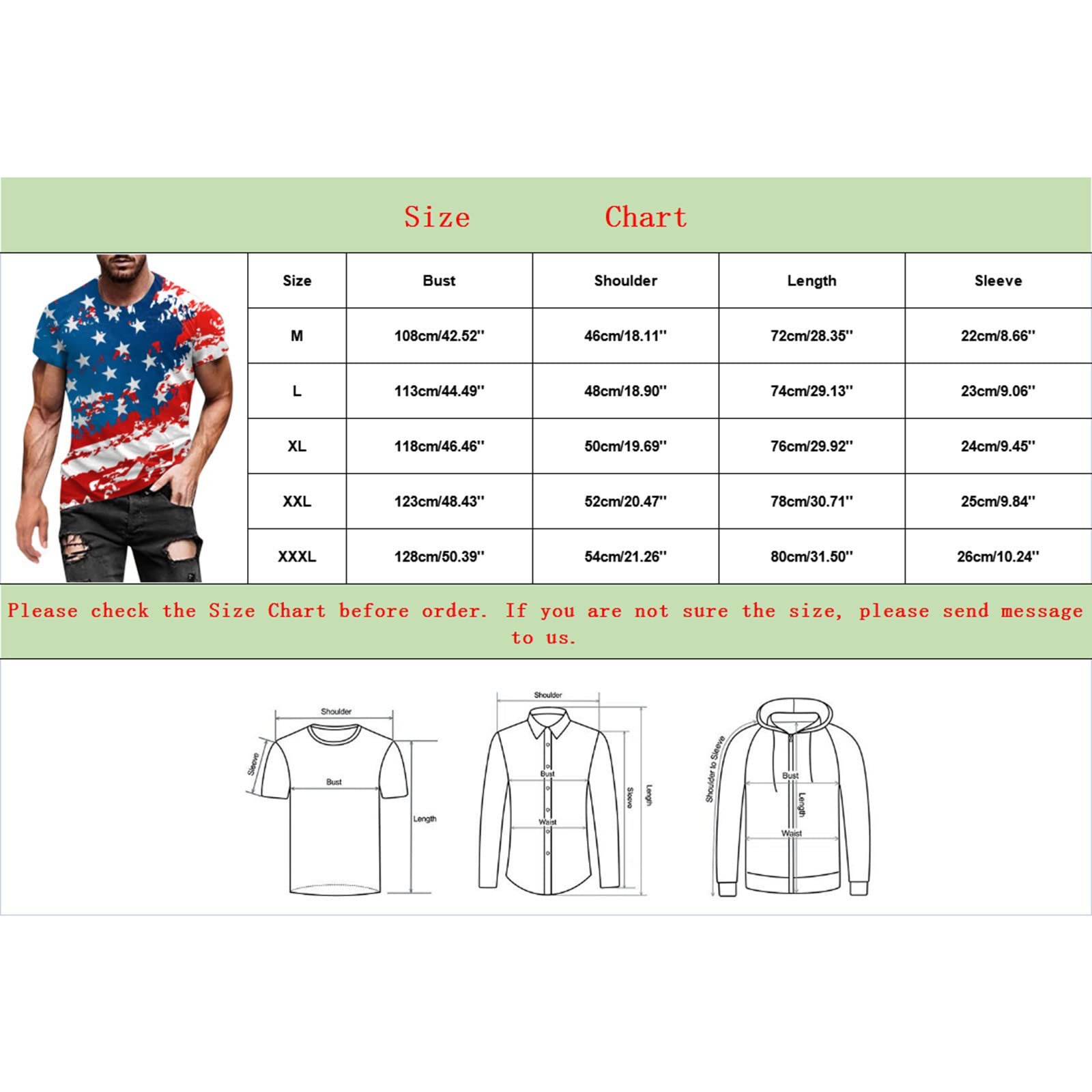 Mens USA Flag American Patriotic T-Shirt Short Sleeve 4Th of July Tshirts Street Soldier Patriotic Flag Printed Tees(White,Large)