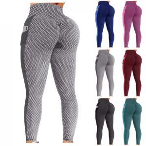 NLOMOCT Tummy Control Workout Leggings for Women Yoga Pant with Pockets High Waist Athletic Pants for Running Hiking Pant