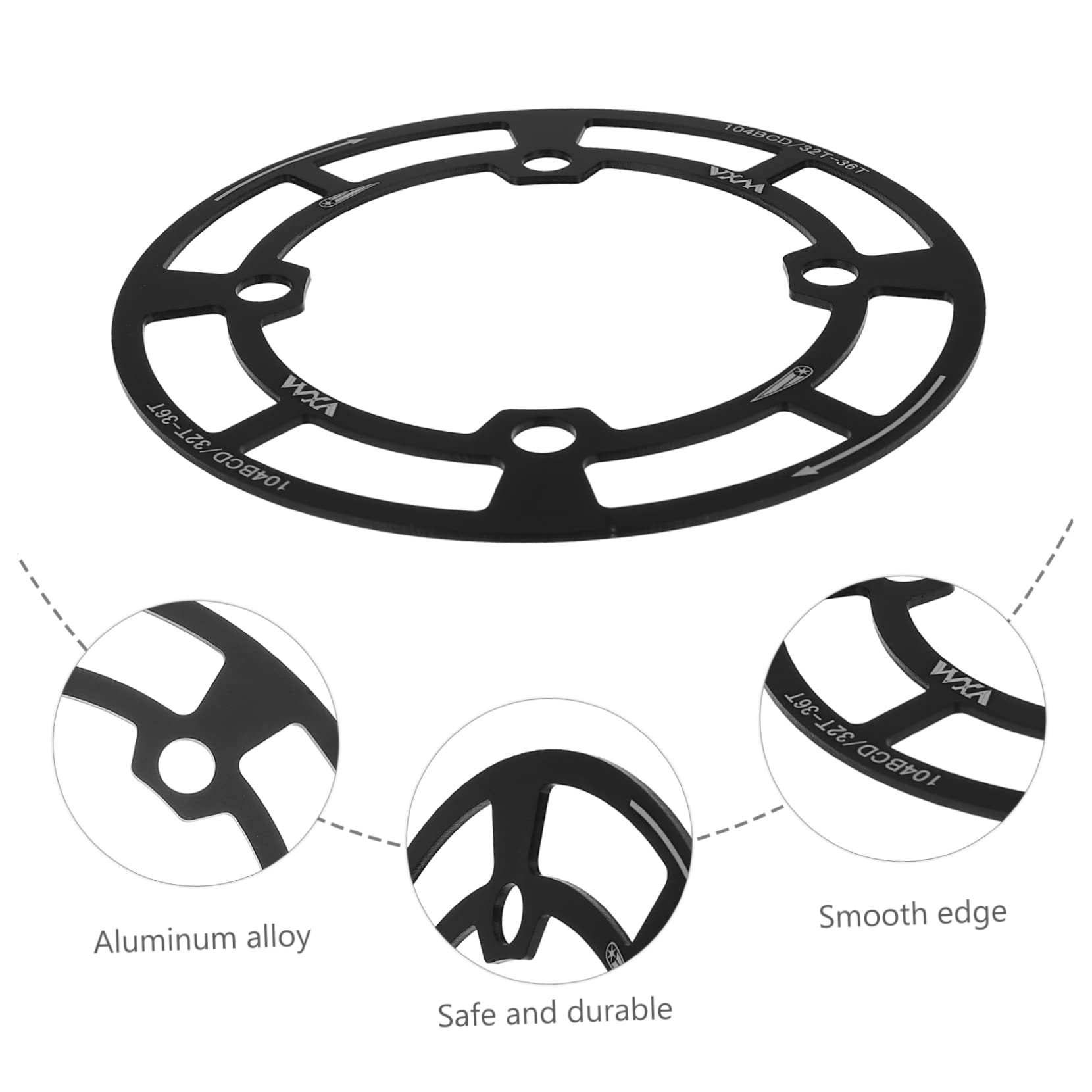 INOOMP Wheel Crankset Cover Cycling Chainring Sprocket Anti-Collision crankset Chain Link Bike Chainring Guard Plate Bike crankset Shield Chainring Single Speed Safety Aluminum Alloy