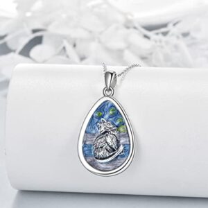 YFN Cat Necklaces Cat Jewelry for Women Sterling Silver Cat Gifts for Cat Lovers Cat Lover Gifts for Women Cat Lady Cat Themed Gifts Silver Cat Pendant 18"