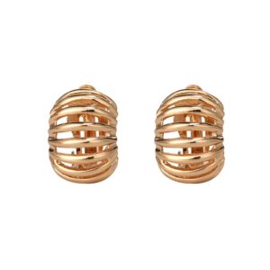 gold filigree hoop clip on earrings lightweight hoop earrings clip earrings for women