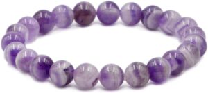 amethyst 8mm bracelet for healing crystal for anxiety, clarity, and spiritual development